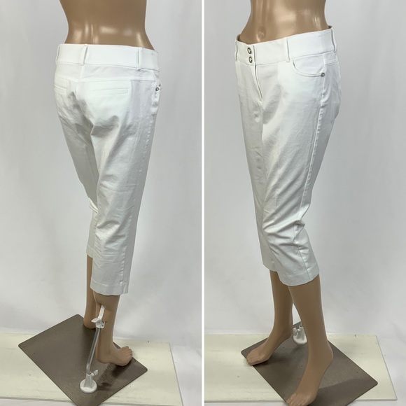 Alfani | Pants & Jumpsuits | Alfani White Stretchy Capri Cropped Pants ...